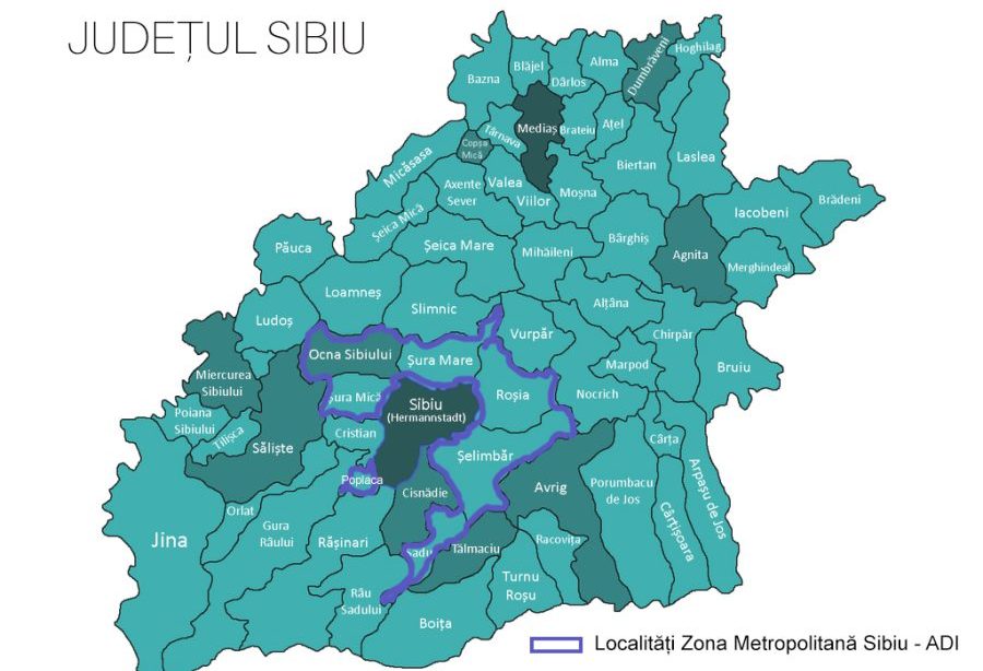 Sibiul a aderat la zona metropolitană Sibiu - Sibiu 100